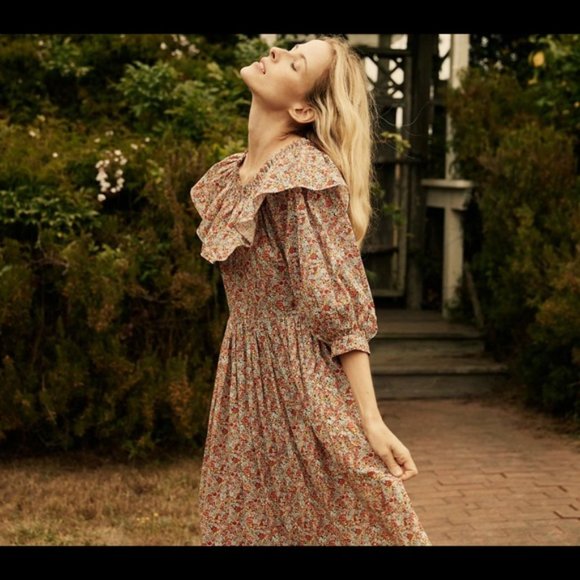 Doen | Dresses | Doen Darcy Dress Red Liberty Chive | Poshmark